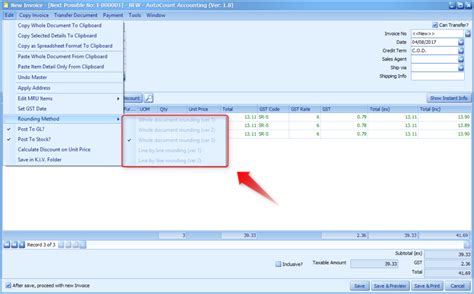 Rounding Method AutoCount Cloud Accounting Best For Start Ups