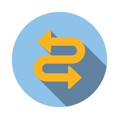 Curved Arrow Icon Flat Style Vector Art At Vecteezy