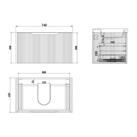Sinclair Bathware Dustin 750mm Wall Hung Single Vanity Temple Webster