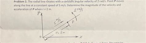 Solved Problem 2 The Radial Line Rotates With A Constant Chegg