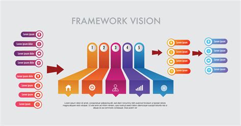 Infographic Template For Business Framework Vision Processes Modern