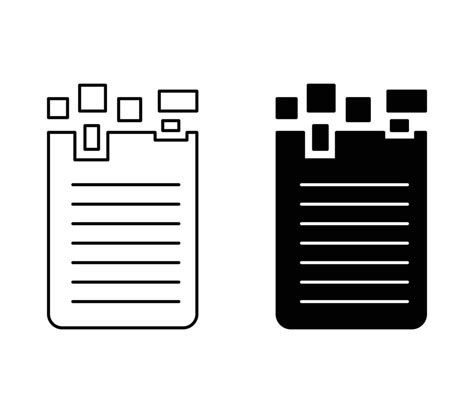 missing data pattern outline icon collection or set missing data