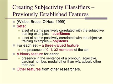 Ppt Learning Subjective Nouns Using Extraction Pattern Bootstrapping