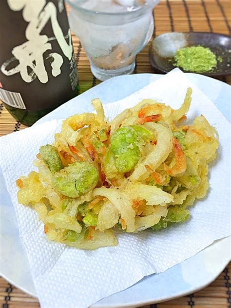 そら豆と桜海老と新たまねぎのかき揚げレシピ 作り方 By はなまる子楽天レシピアッチ Snapdish スナップディッシュ Id