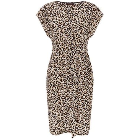 Jaeger Silk Leopard Print Wrap Dress 3680 Egp Liked On Polyvore