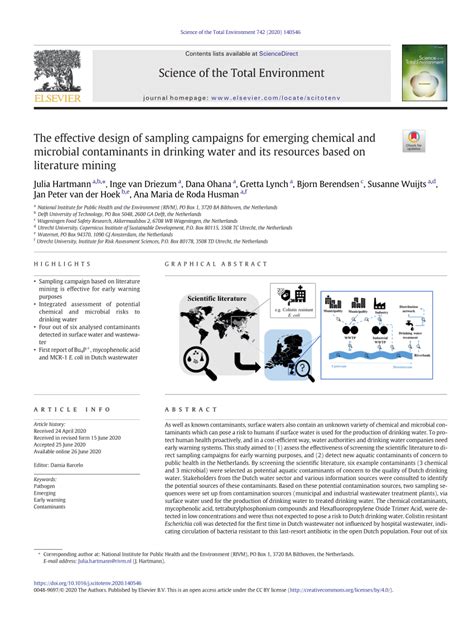 Pdf The Effective Design Of Sampling Campaigns For Emerging Chemical