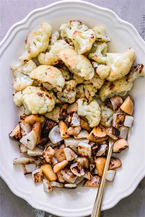 Roasted Cauliflower And Turnips ⋆ 5 Ingredients 35 Minutes