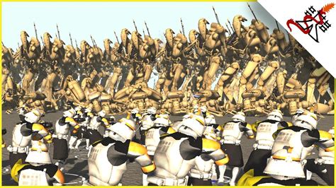 Clones Vs Giant Droids Star Wars Galaxy At War Mod Youtube