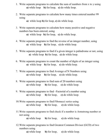 Solved Write Separate Programs To Calculate The Sum Of