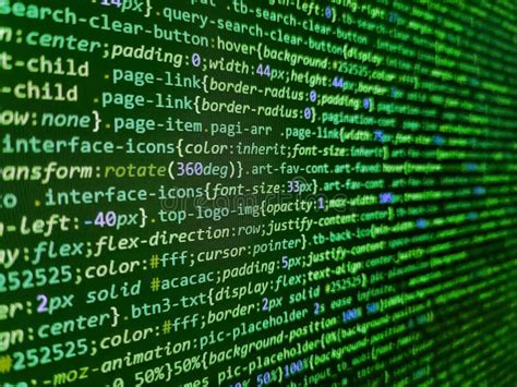 Programmer Occupation Abstract Computer Script About Big Data And