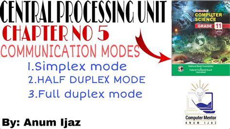 Class 11 Chapter 5 Transmission Mode Simplex Mode Half Duplex Mode Full Duplex Mode