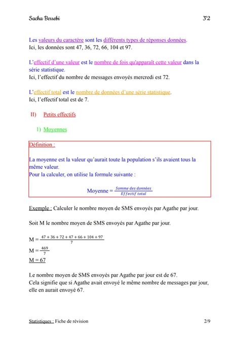 Statistiques 3ème Cours Et Exercices Corrigés Pdf Maths Knowunity