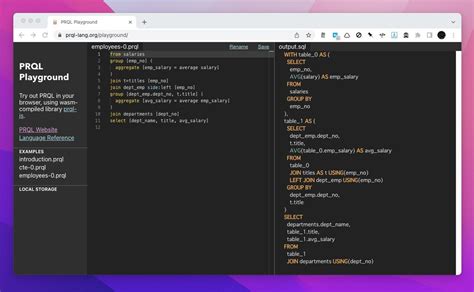 Prql Sql