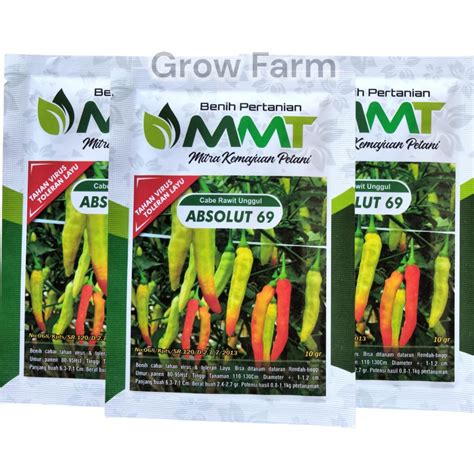 Jual Benih Cabe Rawit Absolut 69 10gr Bibit Cabai MMT SEED Merdeka Tani
