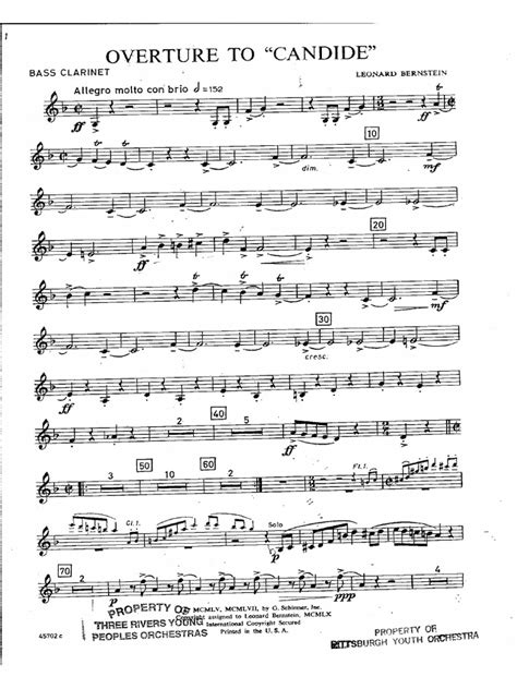 Bernstein Candide Overture Bass Clarinet Pdf Pdf