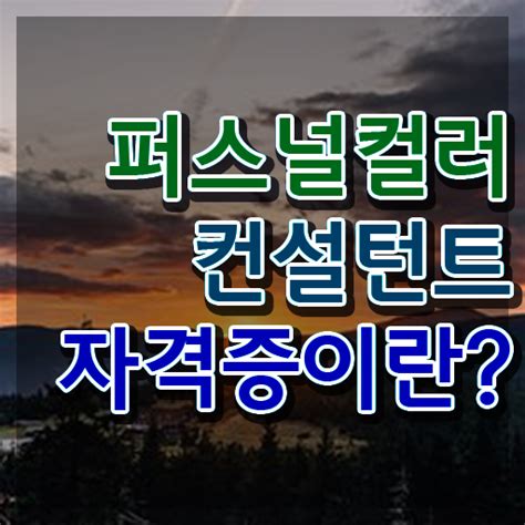 대구남자퍼스널컬러진단 퍼스널컬러컨설턴트 취득했던 후기 및 무료 강의 네이버 블로그
