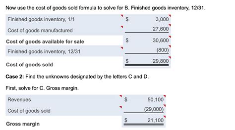 Solved Data Tablecase 1 Find The Unknowns Designated By The