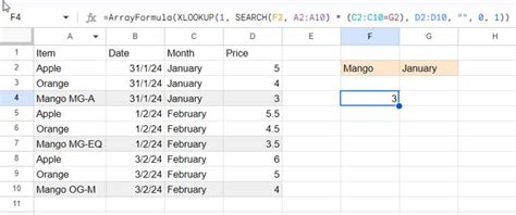 XLOOKUP With Multiple Criteria In Google Sheets