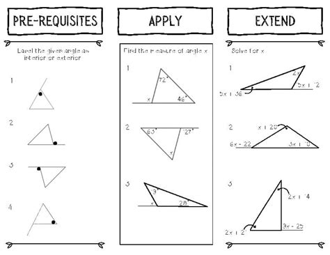Exterior Angle Theorem Math Brochure By Math With Ms Gordon Tpt