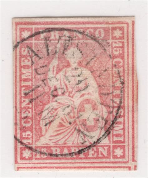 Switzerland 1857 “strubel” Stamp “g” Issue With Wide Catawiki