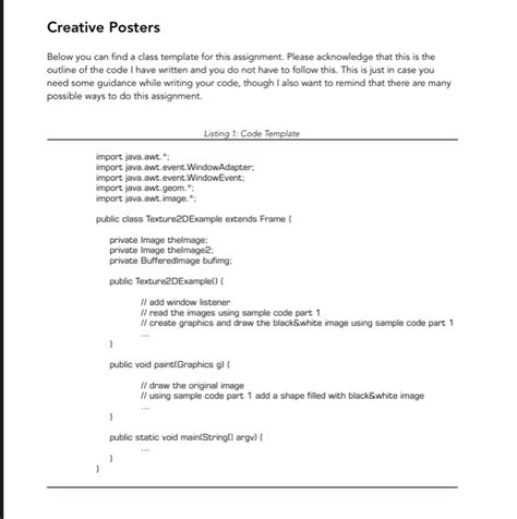 Creative Posters In This Labwork Are Asked To Write A