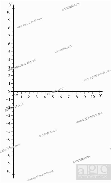 Cartesian Coordinate System Vector Illustration Template For Drawing