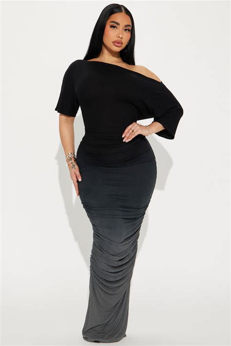 Amara Off Shoulder Maxi Dress Black Fashion Nova