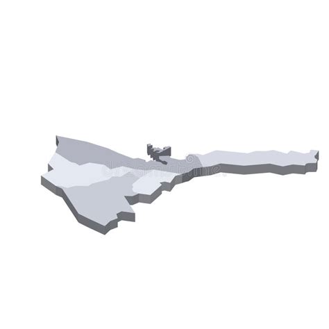 Eritrea Political Map Of Administrative Divisions Stock Vector Illustration Of Geography