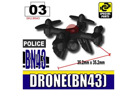 Дрон-Беспилотник BN43 черный - оружие Сидан БрикАрмс для минифигурок ...