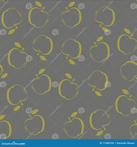 Apple Texture Stock Vector Illustration Of Outline 117805105