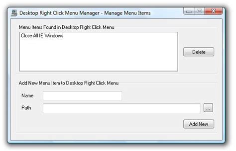 Desktop Right Click Menu Manager Manage Menu Items On Right Click Of Desktop
