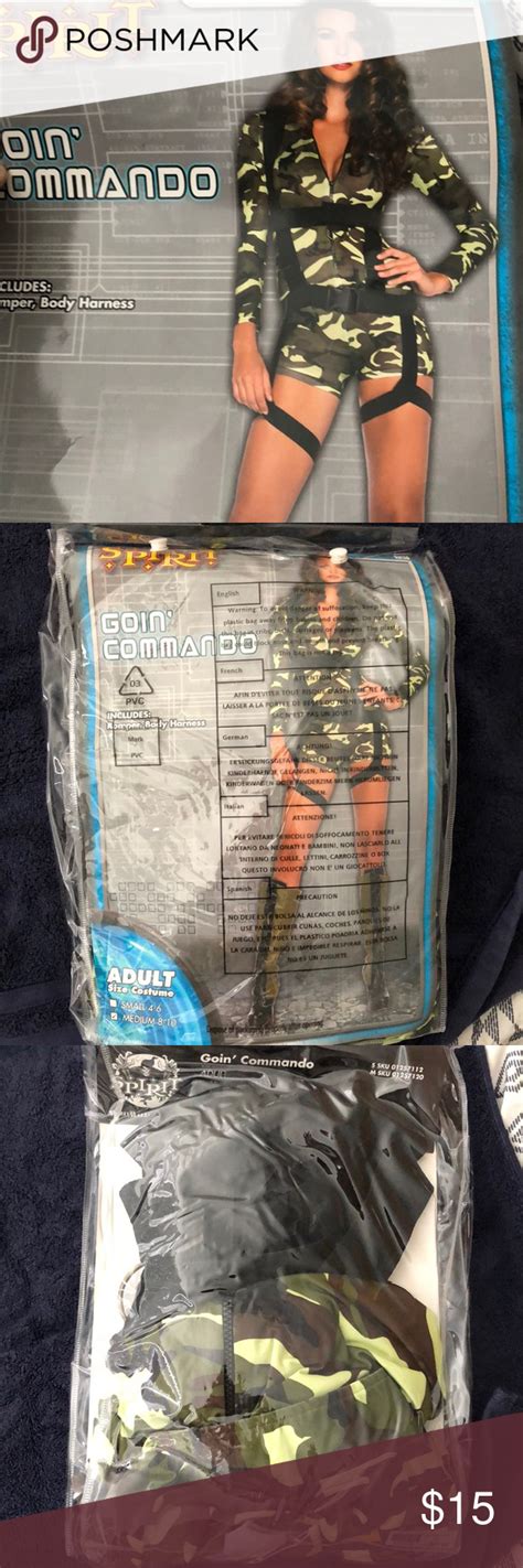 Goin Commando Womens Halloween Costume M Army Halloween Spirit