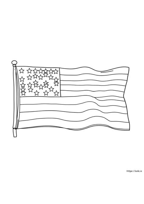 Free Printable American Flag Coloring Page