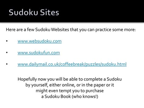Presentation Sudoku Assignment Pptx