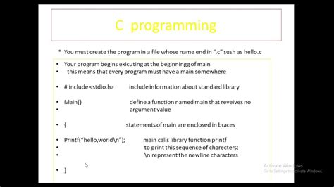 c programming vedio 1 kannada c programming youtube