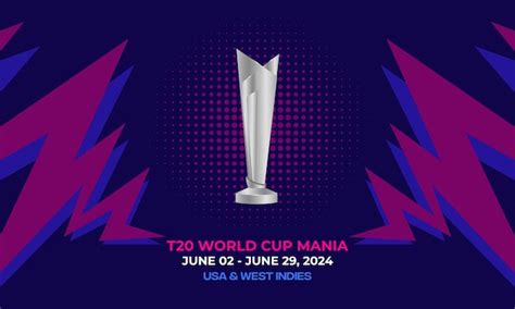 Campeonato Mundial De Cricket T20 2024 Intro Fondo Con El Trofeo De