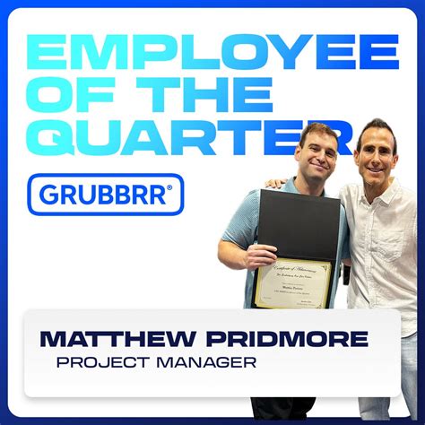 Grubbrr 🎉 Huge Congrats To Our Employee Of The Quarter — Facebook