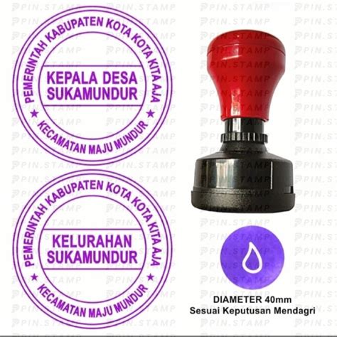 Jual Stempel Kepala Desa Atau Kelurahan Sesuai Permendagri Shopee