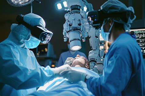 Premium Photo Doctors Working With Robotic Limbs Surgeon Wearing AR