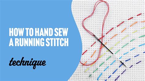 How To Hand Sew A Running Stitch Youtube