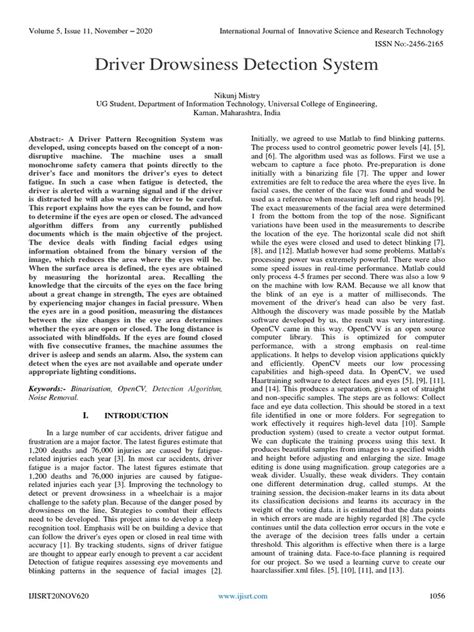 Driver Drowsiness Detection System Pdf Eye Electroencephalography