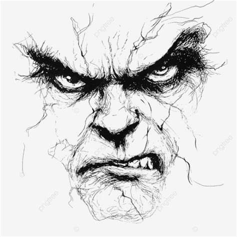 Black And White Evil Face Drawing Evil Face Drawing Black And White