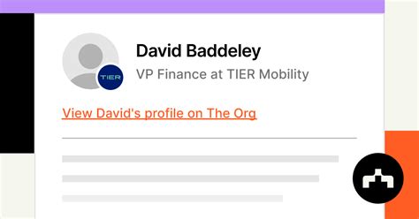 David Baddeley Vp Finance At Tier Mobility The Org