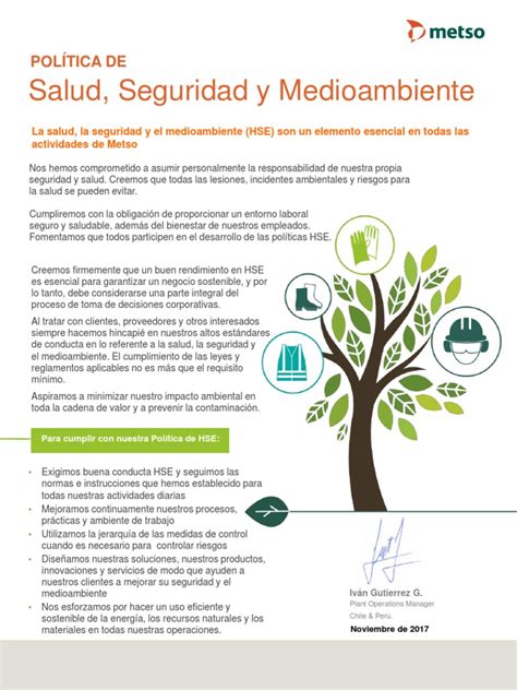 Hseq Policy 2018 Original Spanish Fábrica Rev 01 Pdf