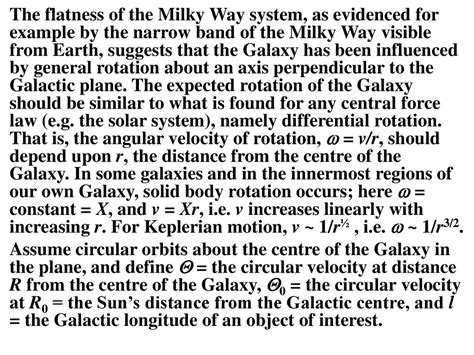 19 Galactic Rotation The Galactic Co Ordinate System Is Defined Such That The Galactic Midplane