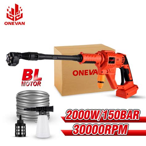 ONEVAN Bar In Brushless Portable Car Washer High Pressure Water Jet With M Water Pipe