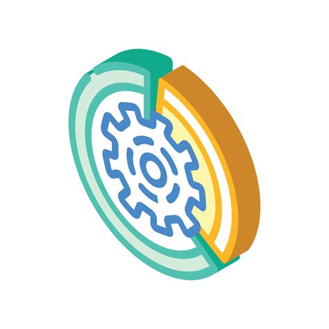 Gear Working Process Erp Isometric Icon Vector Illustration 17292029