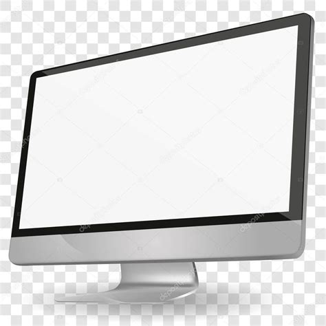 Компютером Imac дисплей з чистий білий екран ізольовані на прозорим