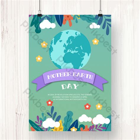 Earth Mother Day Green Planting Poster Psd Free Download Pikbest