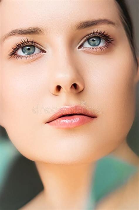 Natural Beauty And Perfect Clean Skin Beautiful Woman In Nature For